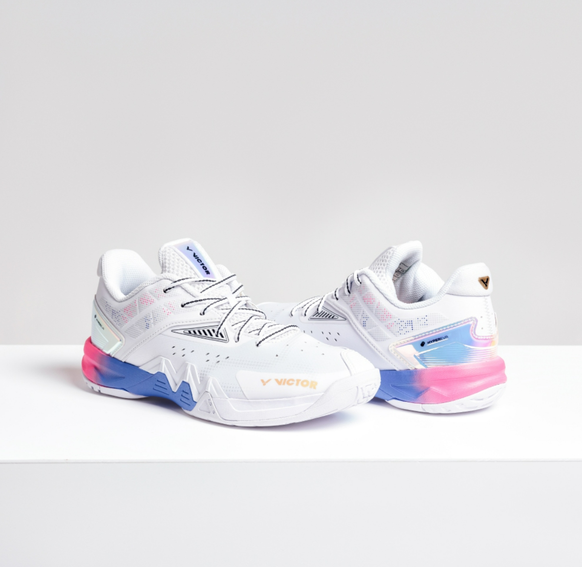 VICTOR P8500II AJ BADMINTON SHOES (PEARLY WHITE/ LARGE PURPLE IRIS ...
